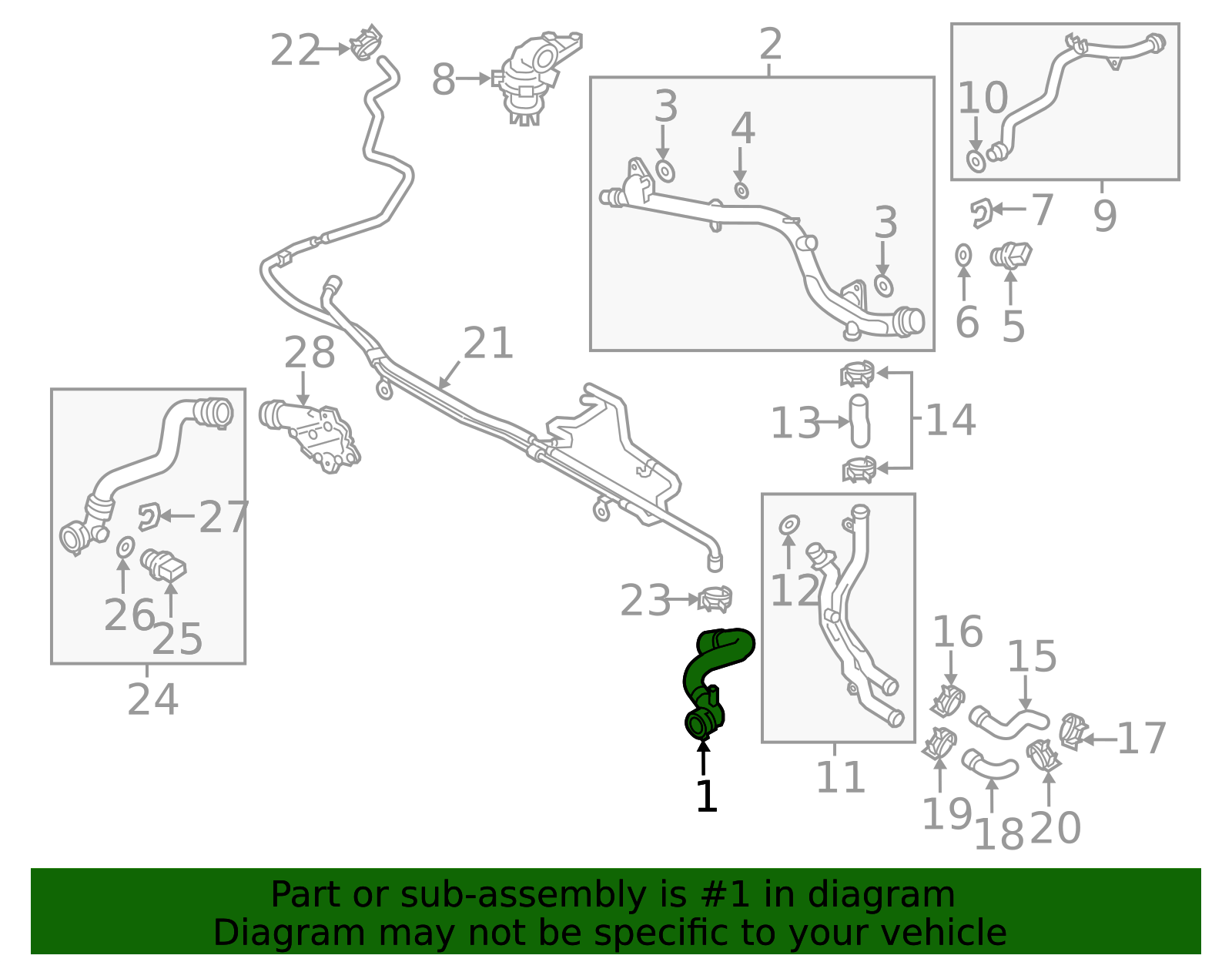 7P0-122-101-A - Upper Hose 2011-2015 Volkswagen Touareg | OEM VW Parts Haus