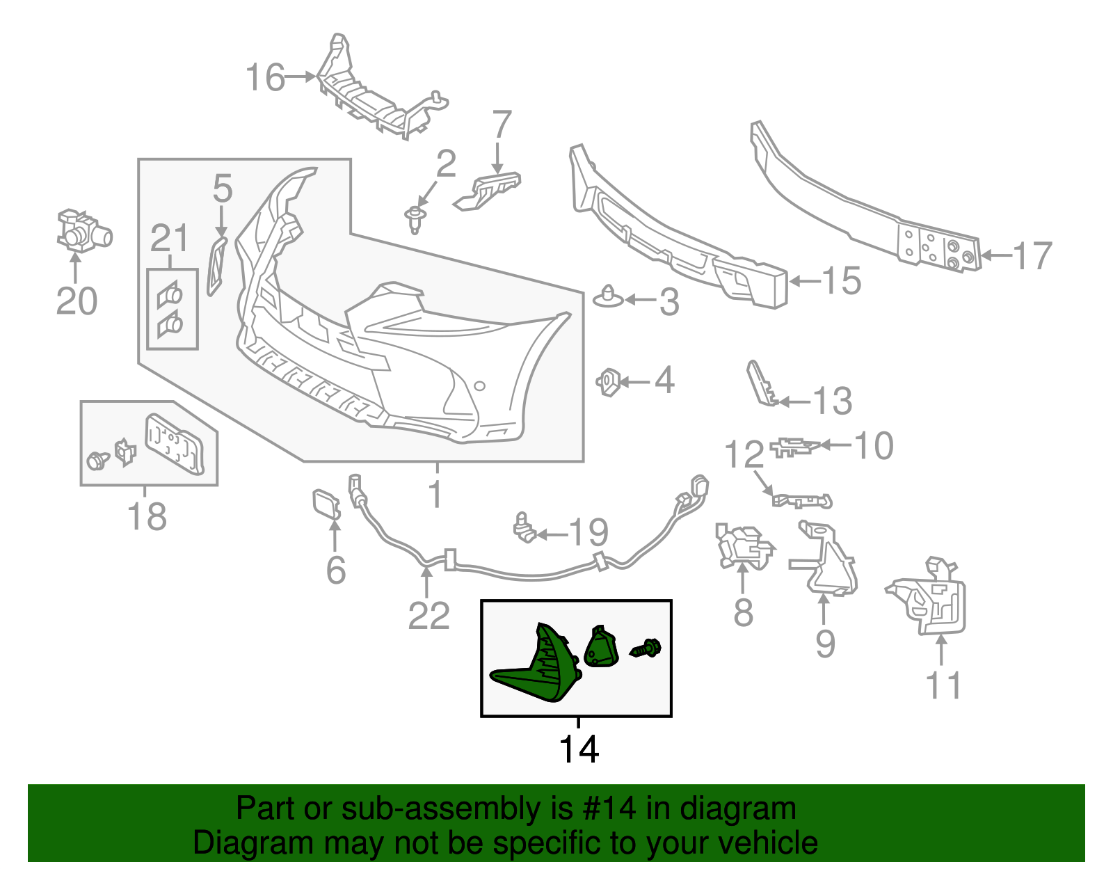 2017-2020 Lexus Lower Grille 53141-53020 | SSL Parts