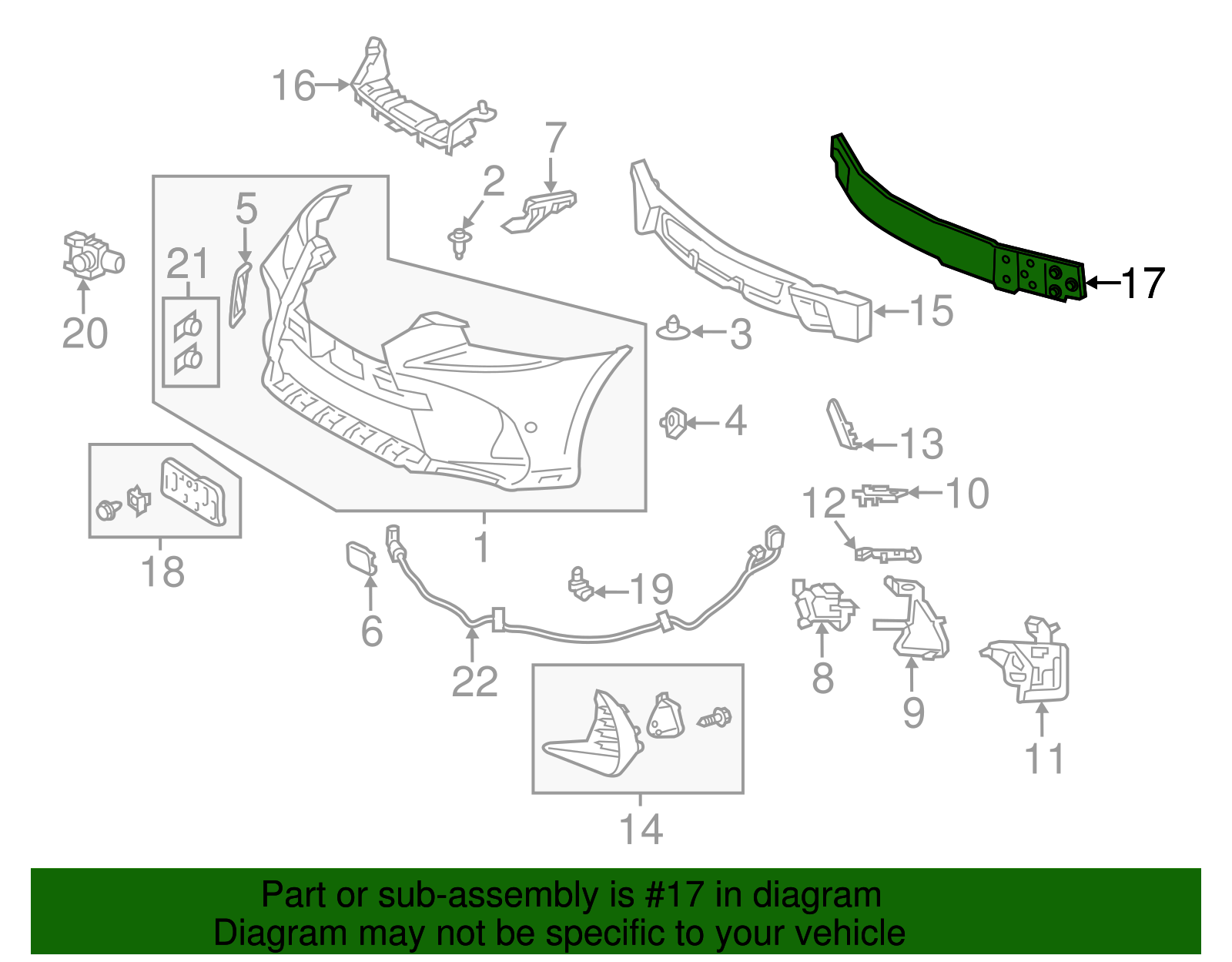 52131-53130 - 2017-2020 Lexus - Impact Bar | My L Parts