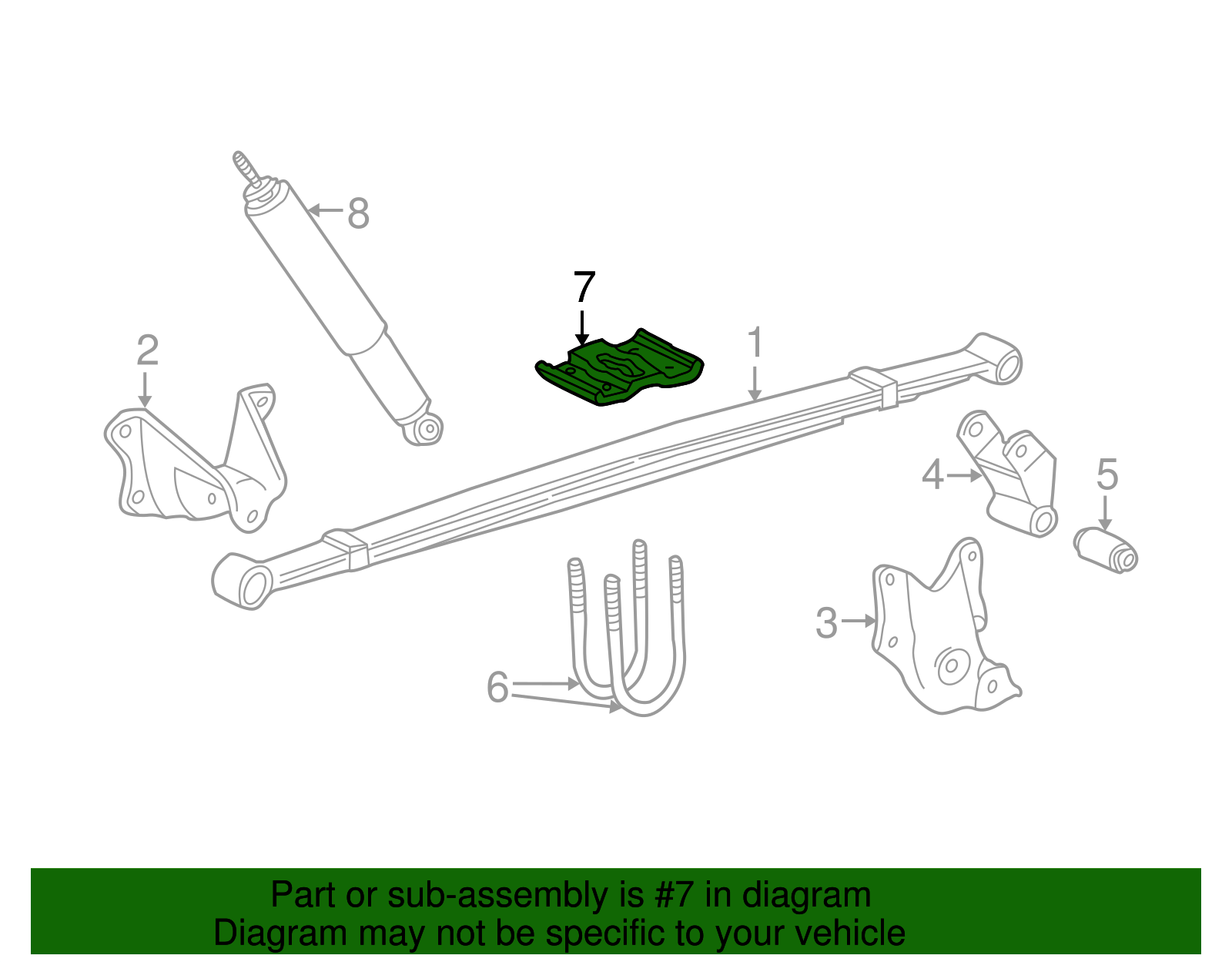 1992-2011 Ford | U-Bolt Mount Plate | F4TZ-5796-CA | Walls' Ford Parts