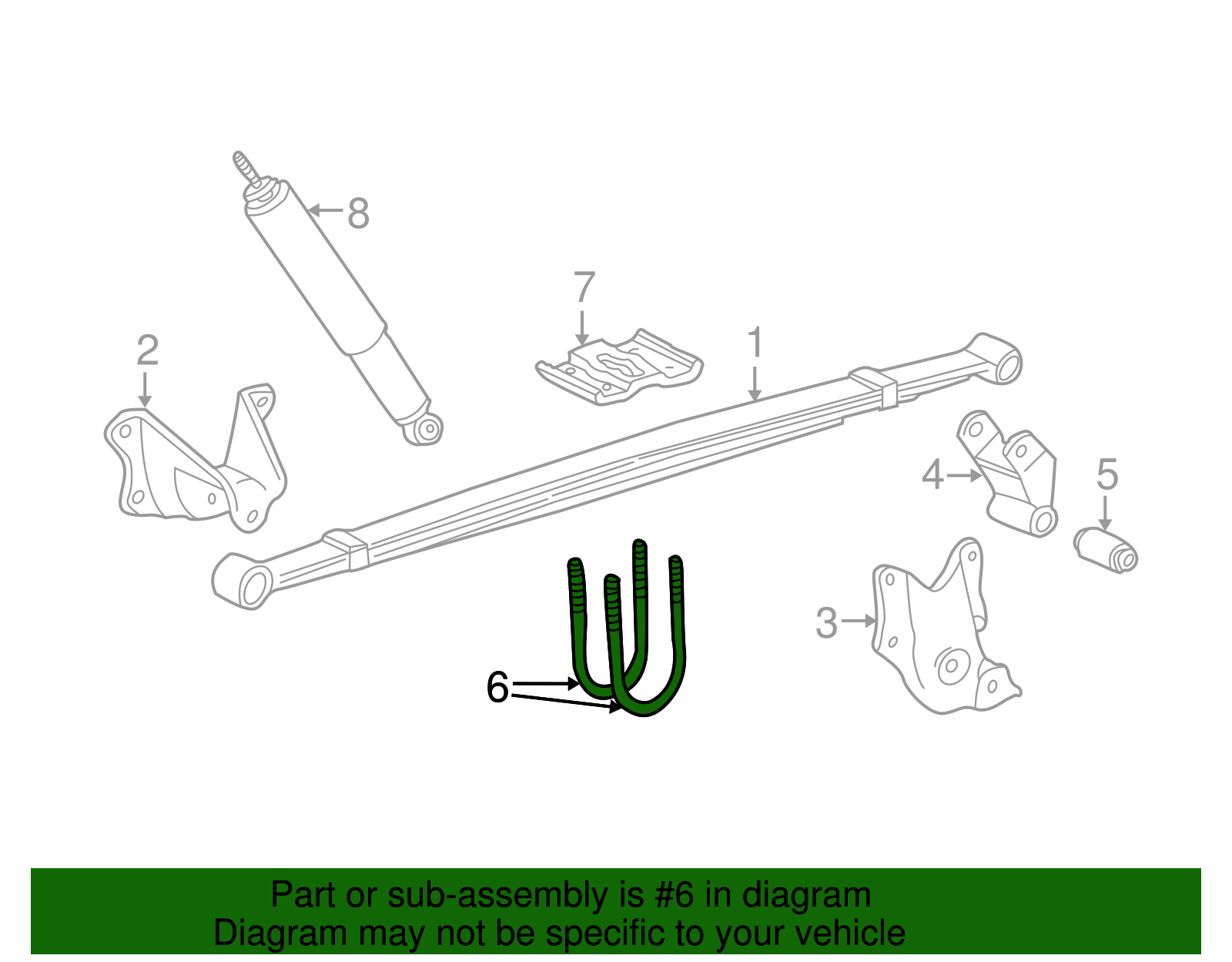 1992-2011 Ford | U-Bolt | F7TZ-5705-AA | Walls' Ford Parts