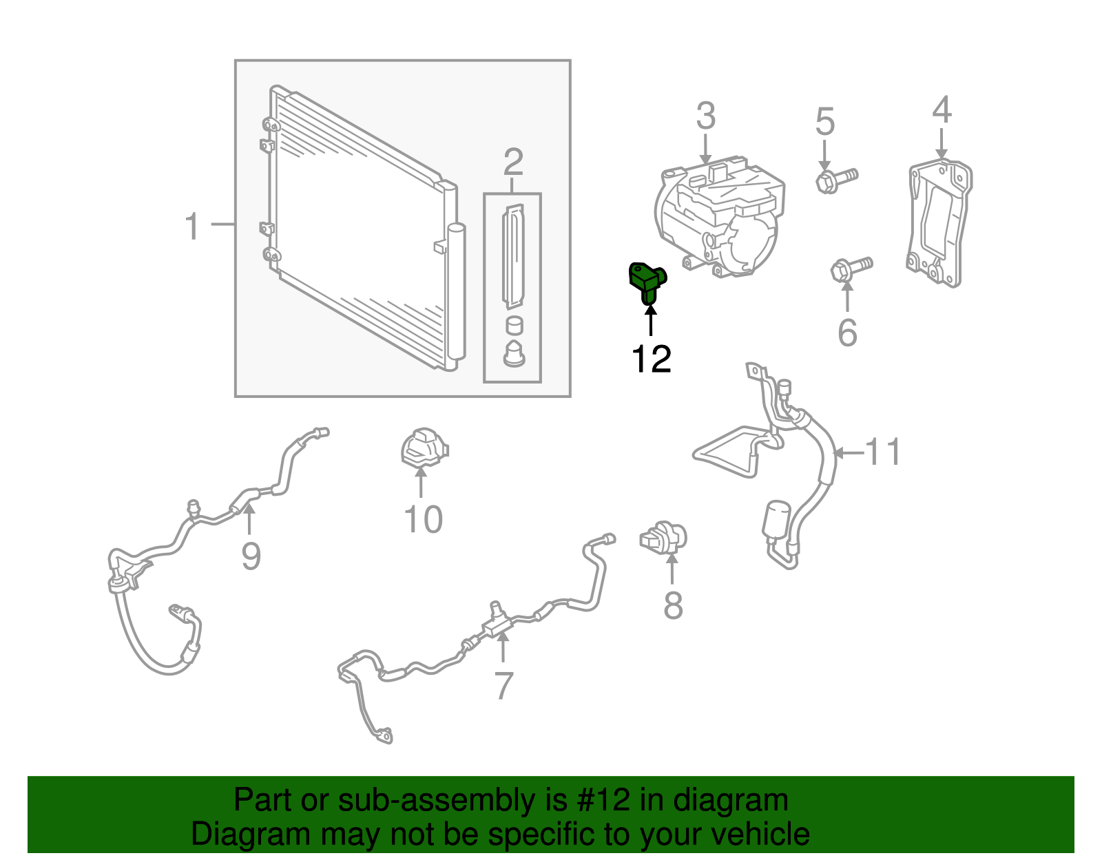 2006-2007 Toyota Highlander A/C High Side Charging Adapter 88374-48010 ...