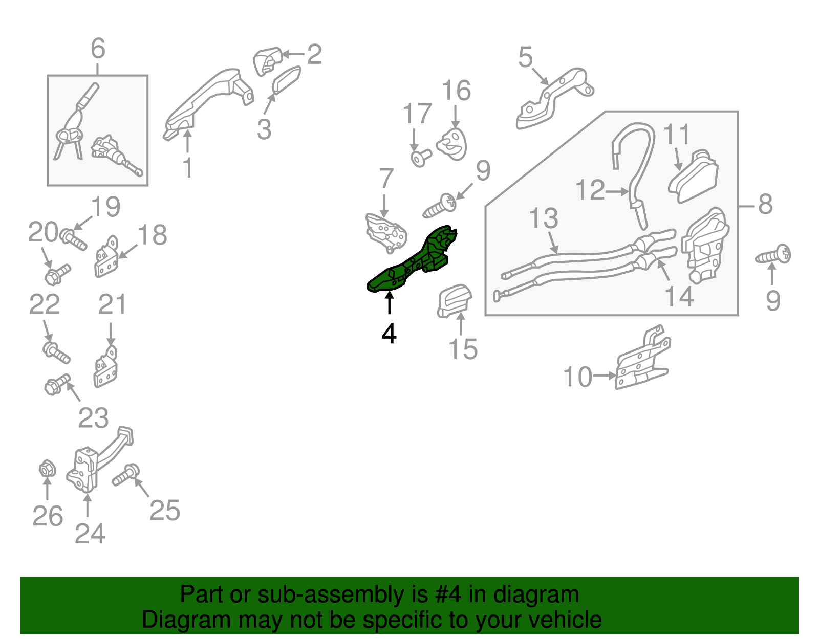 82655-2W000 - Handle Base - 2013-2019 Hyundai | Conicelli Hyundai