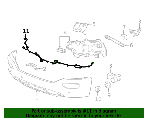 2016-2019 GM Front Object Alarm Sensor Wiring Harness 23274033 GM ...
