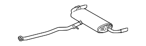 17430-F0151 - Muffler & Pipe 2019-2025 Toyota RAV4 | Longo Toyota Parts