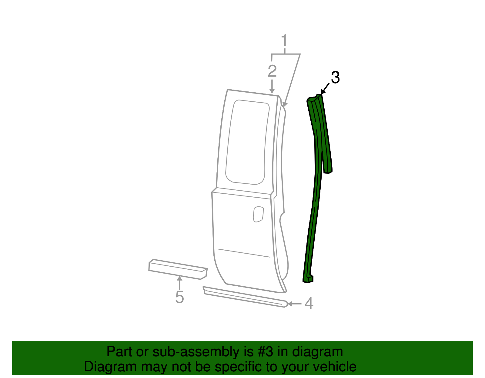 9C3Z-28253A10-A - OEM RH Right Passenger Exterior Rear Door ...