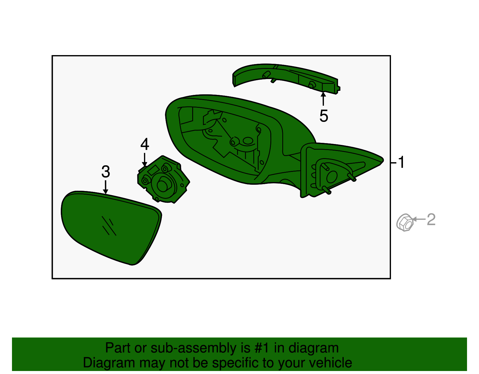2014-2015 Kia Optima Mirror Assembly 87610-4C510 | OEM Parts Online