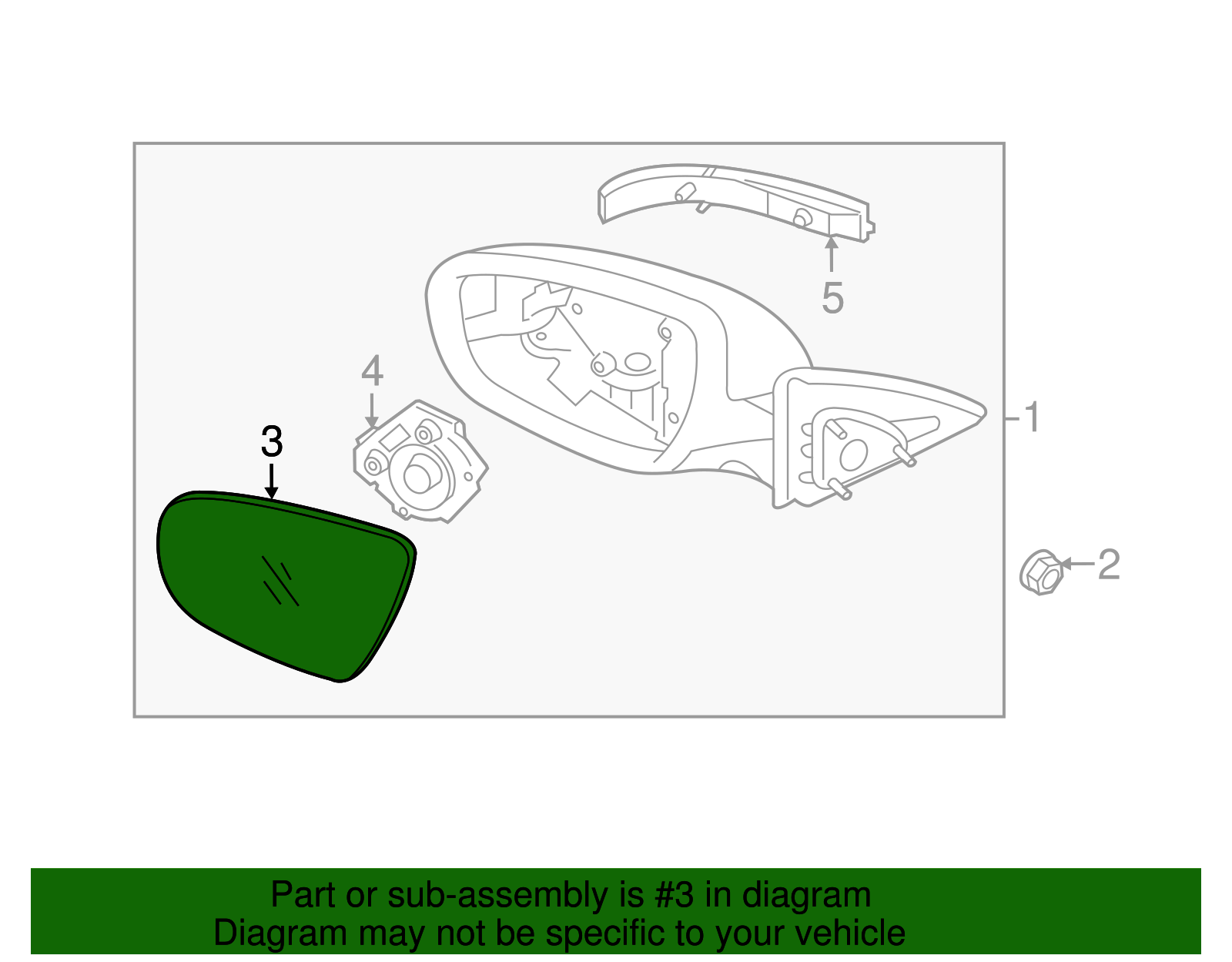 2011-2016 Kia Optima Mirror Glass 87611-2T110 | TascaParts.com