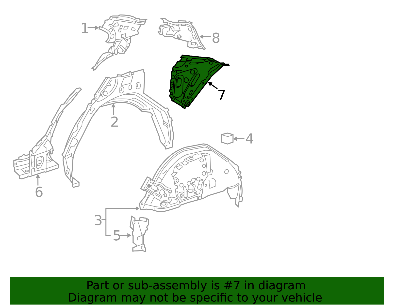 2018-2025 Toyota Camry Quarter Panel Extension 61735-06160 | Toyota ...