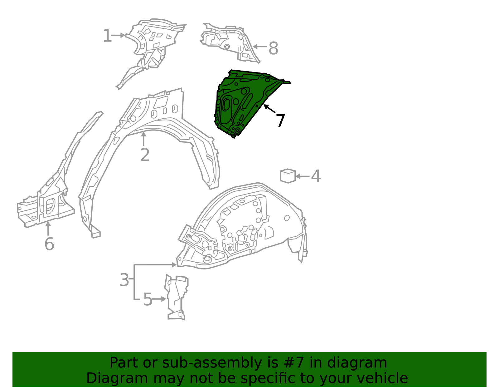 2018-2025 Toyota Camry Extension 61736-06160 | Toyota Parts Center