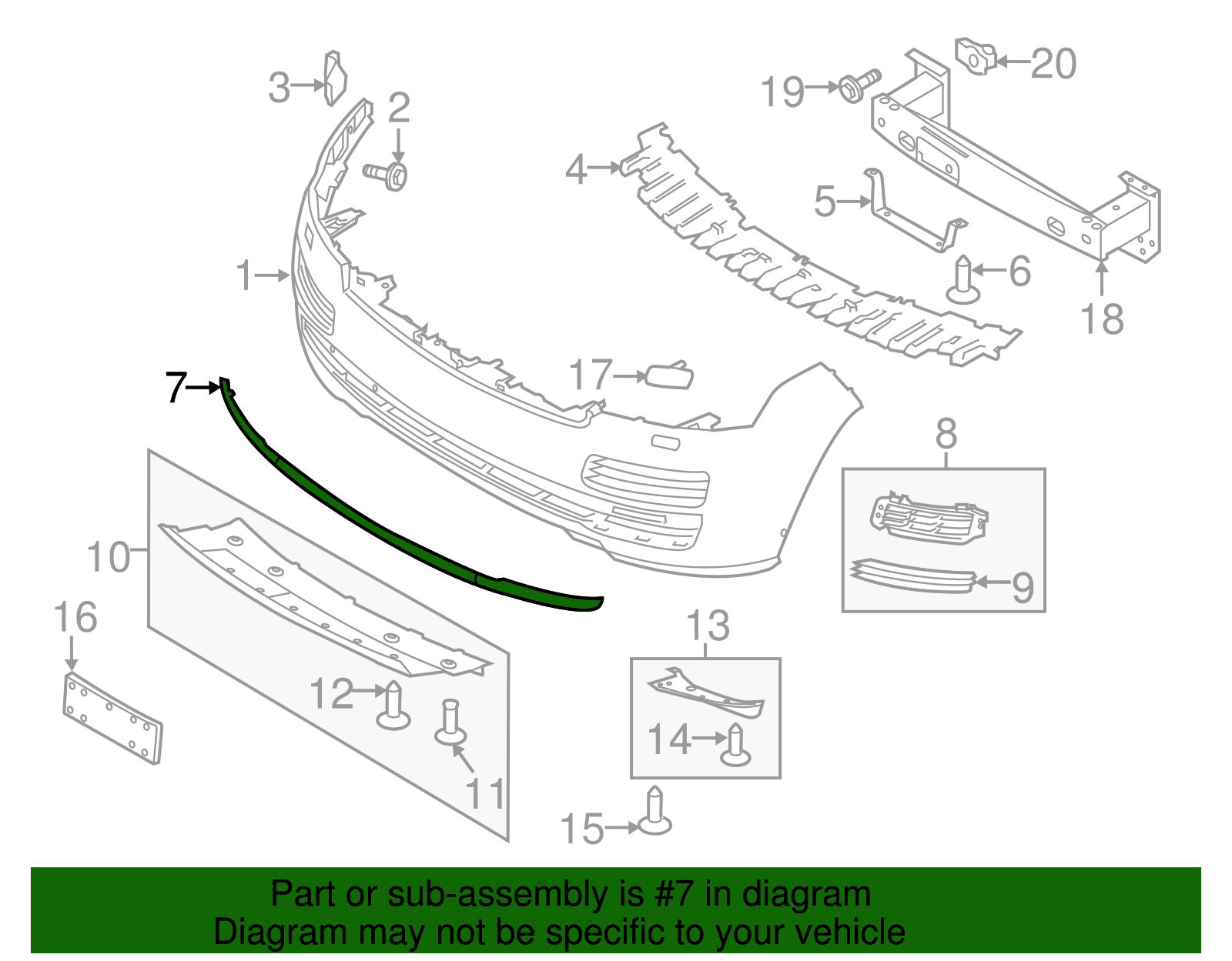 2013-2017 Land Rover Range Rover Lower Molding LR038736 | OEM Parts Online