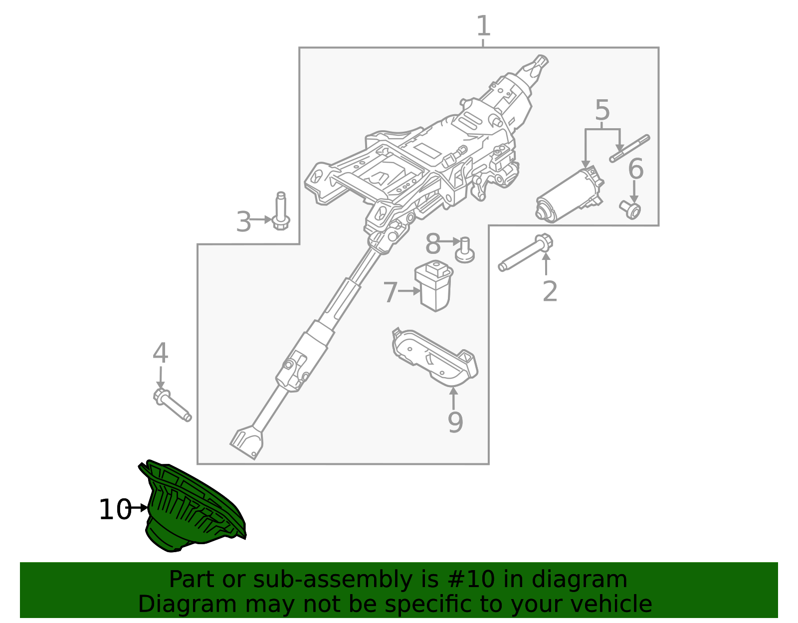 CV6Z-3D677-E - Steering Coupling Boot 2013-2019 Ford | Ford OEM Parts ...