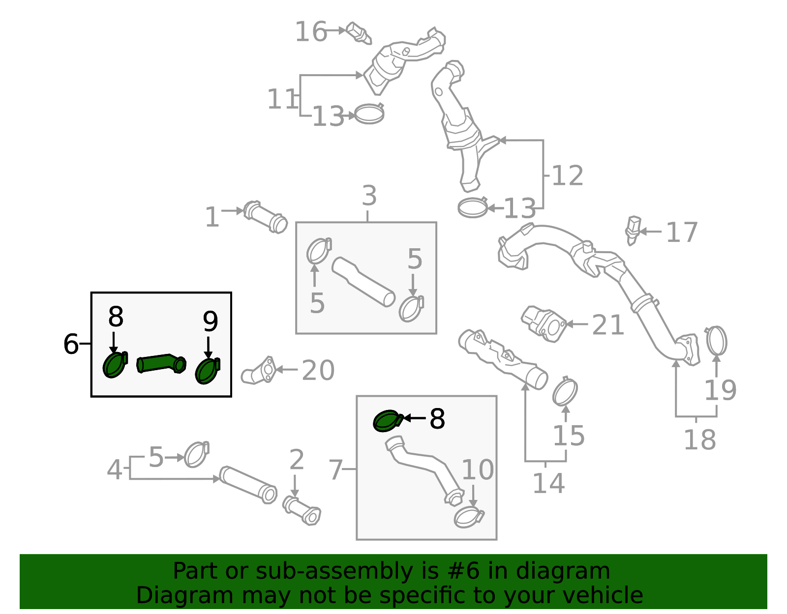 2019-2023 Porsche Cayenne Inter-Cooler Hose PAB-145-738-B | Parts