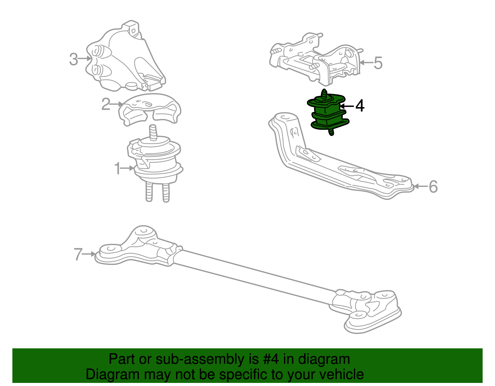 2000-2009 Honda S2000 Trans Mount 50806-S2A-000 | OEM Parts Online