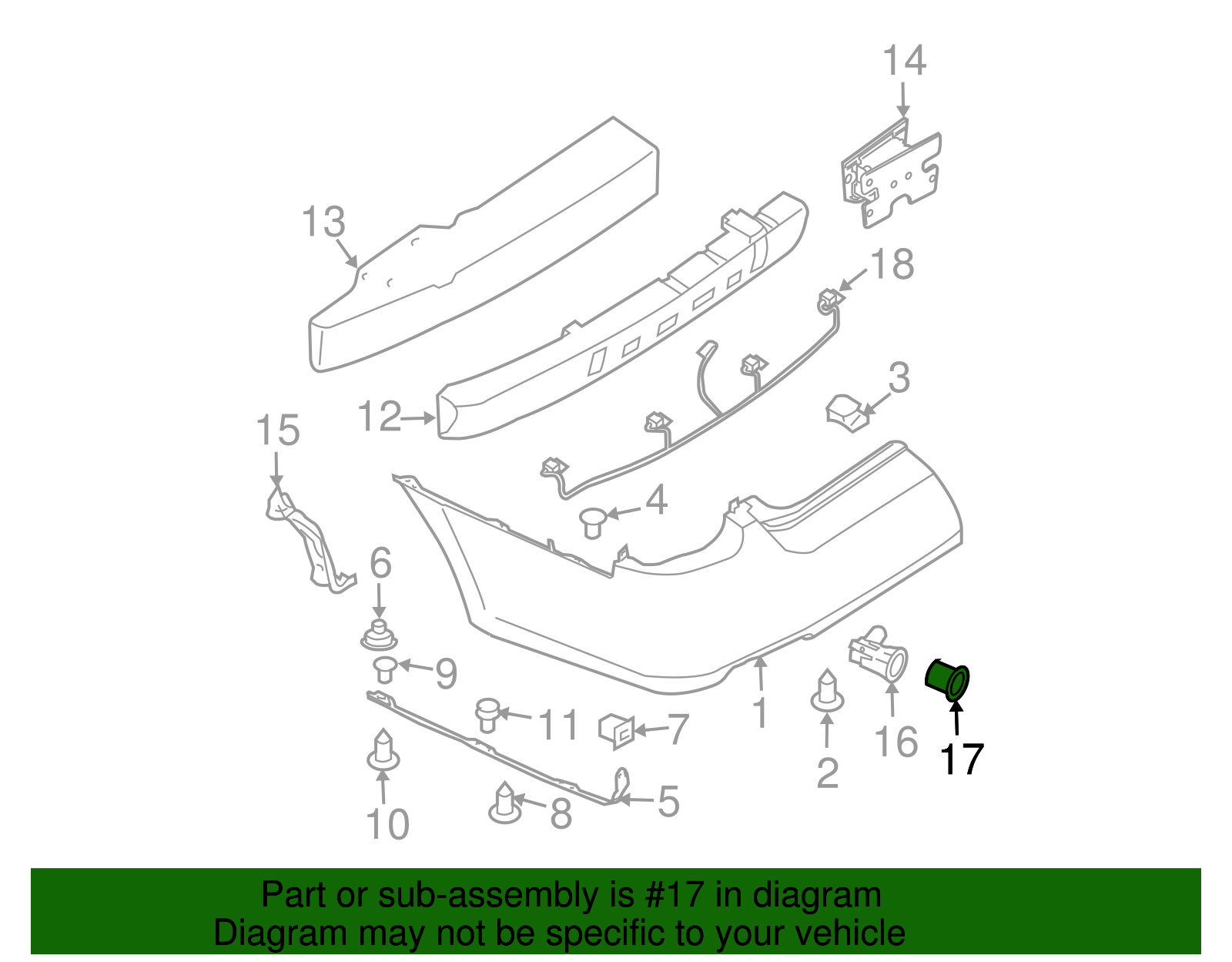 2007-2008 Nissan Maxima Reverse Sensor Bracket 28452-ZK33D | Temecula ...