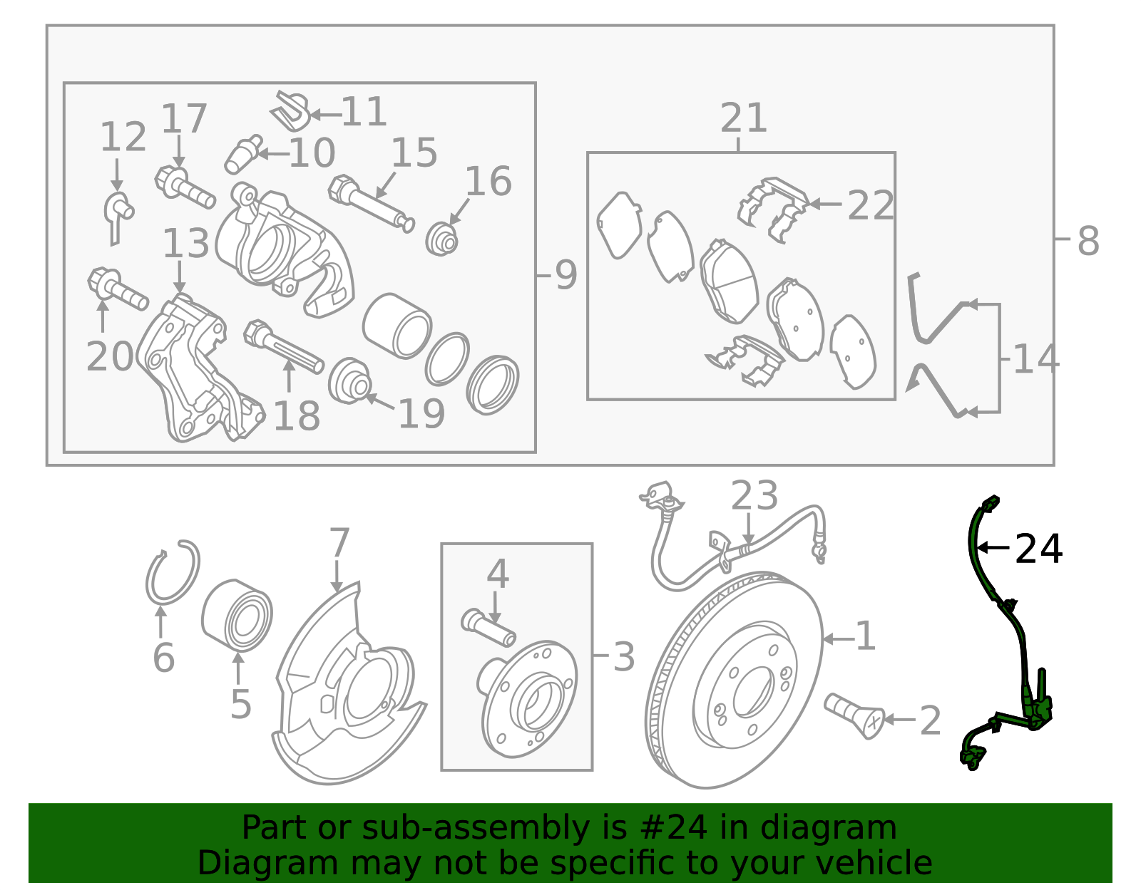 2018-2023 Kia Rio Front Speed Sensor 59830-H5000 | QuirkParts