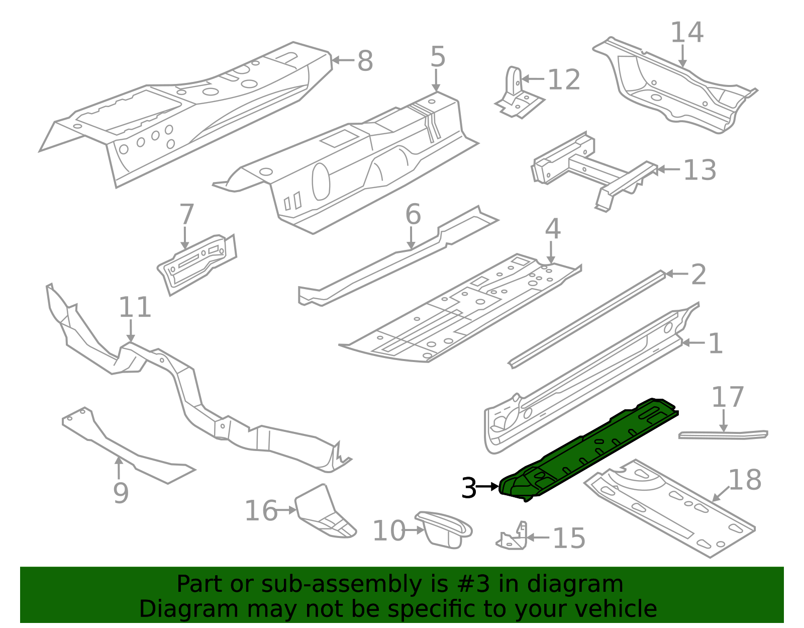2017-2019 Volkswagen Beetle Floor Extension 5C3-801-401-A | OEM Parts ...