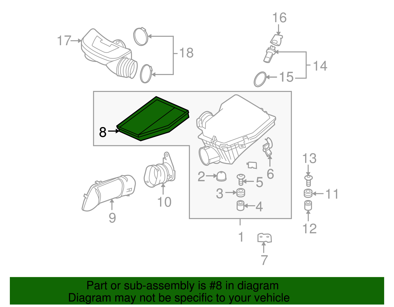 13717521023 - 2004-2010 BMW Air Filter (13-71-7-521-023) | BMW of South ...