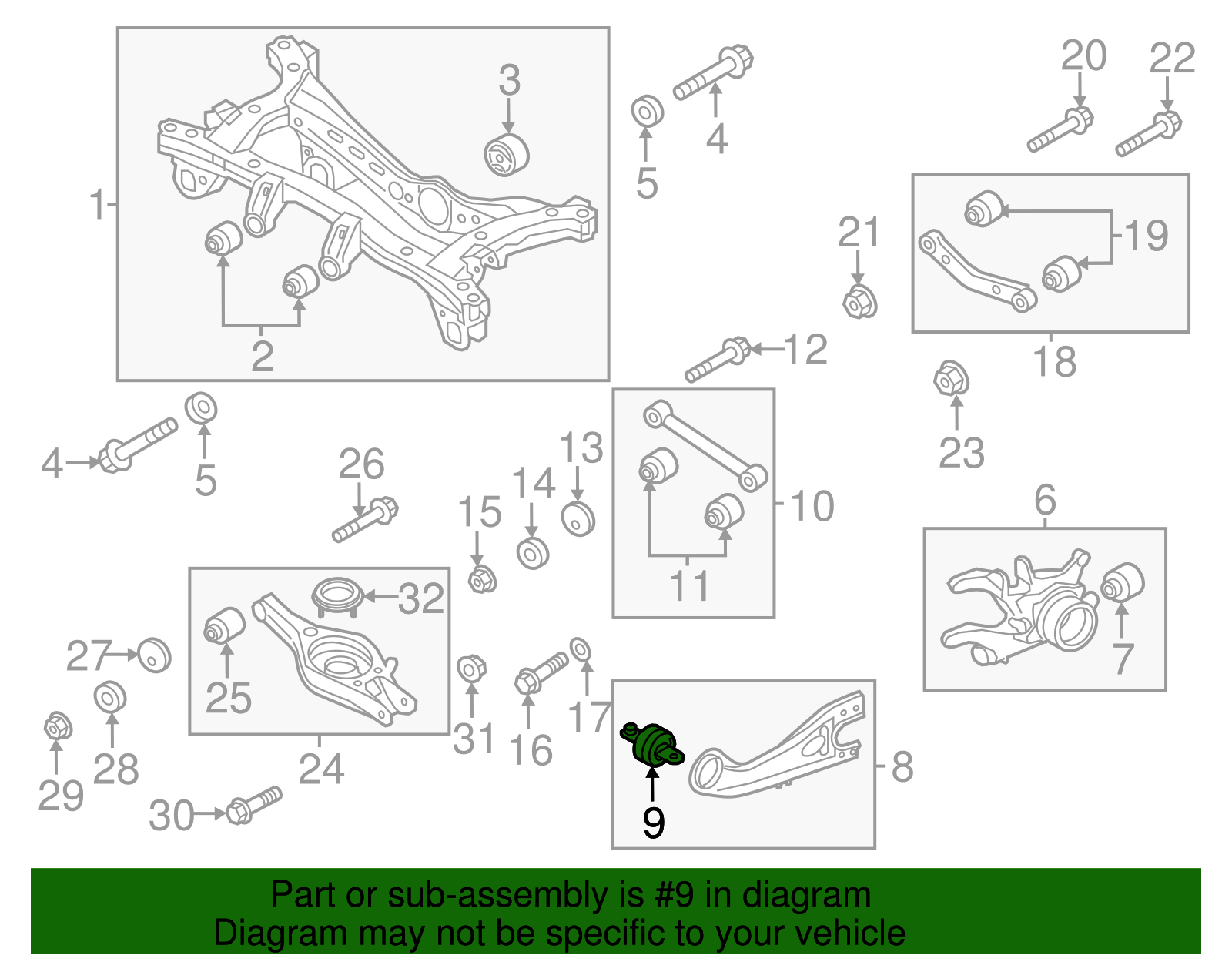 55275-2S800 - Trailing Arm Bushing 2014-2016 Kia Sportage | Kia.Parts Store