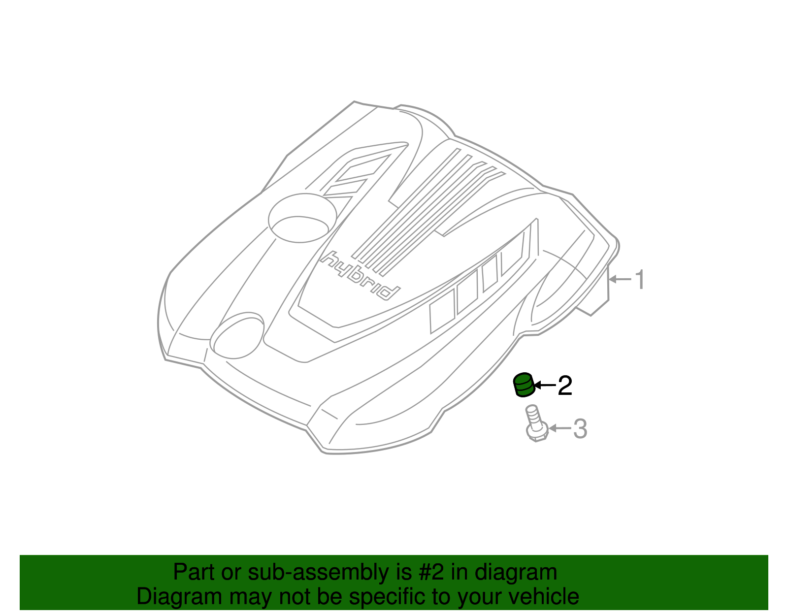 29244-2G700 - Engine Cover Insulator 2011-2016 Kia | Kia.Parts Store
