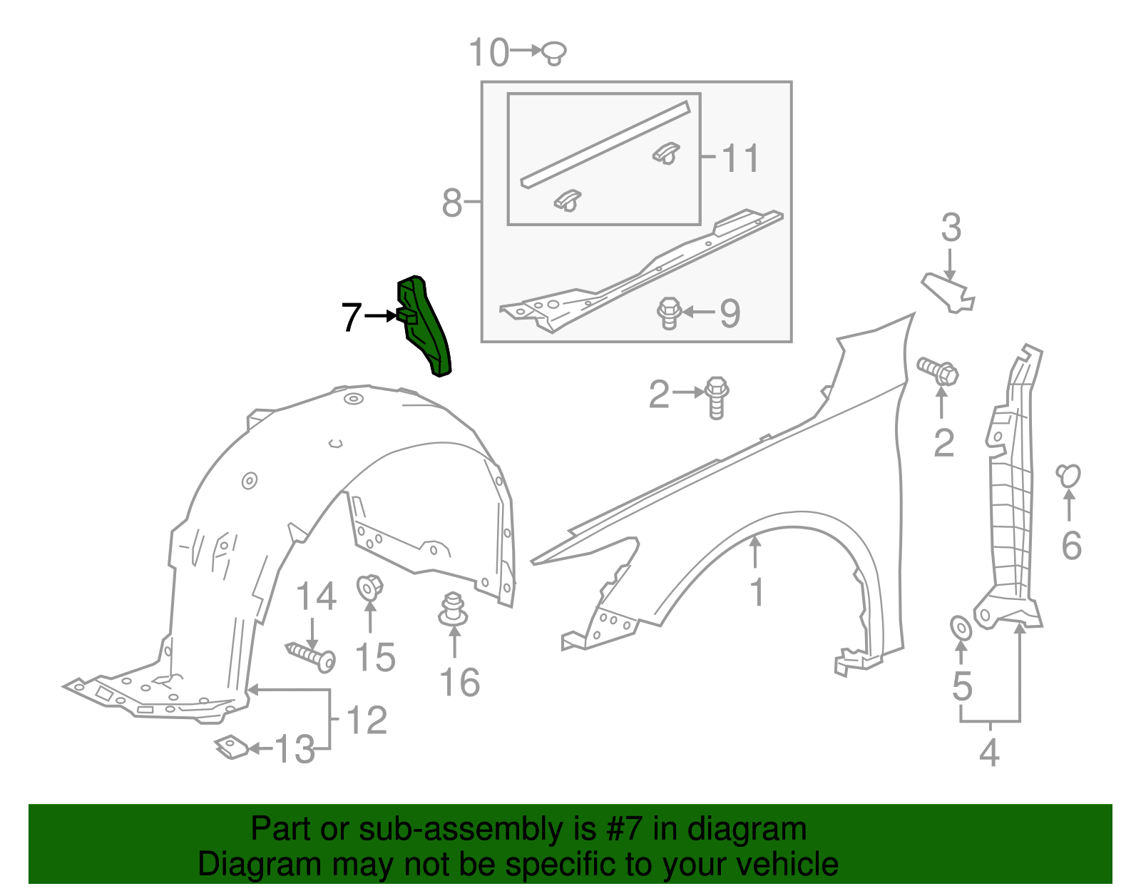 74310-TVA-A01 - Side Seal 2018-2022 Honda Accord | Honda Parts Online