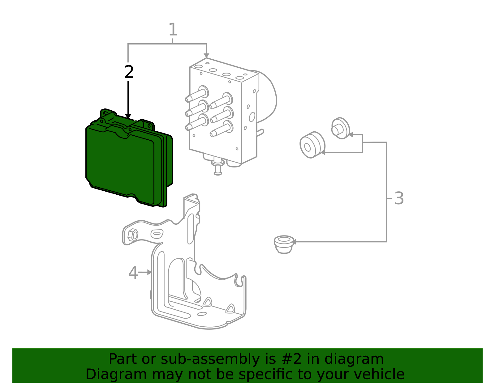 2007 GM Electronic Brake Control Module with 4 Bolts 15905737 ...