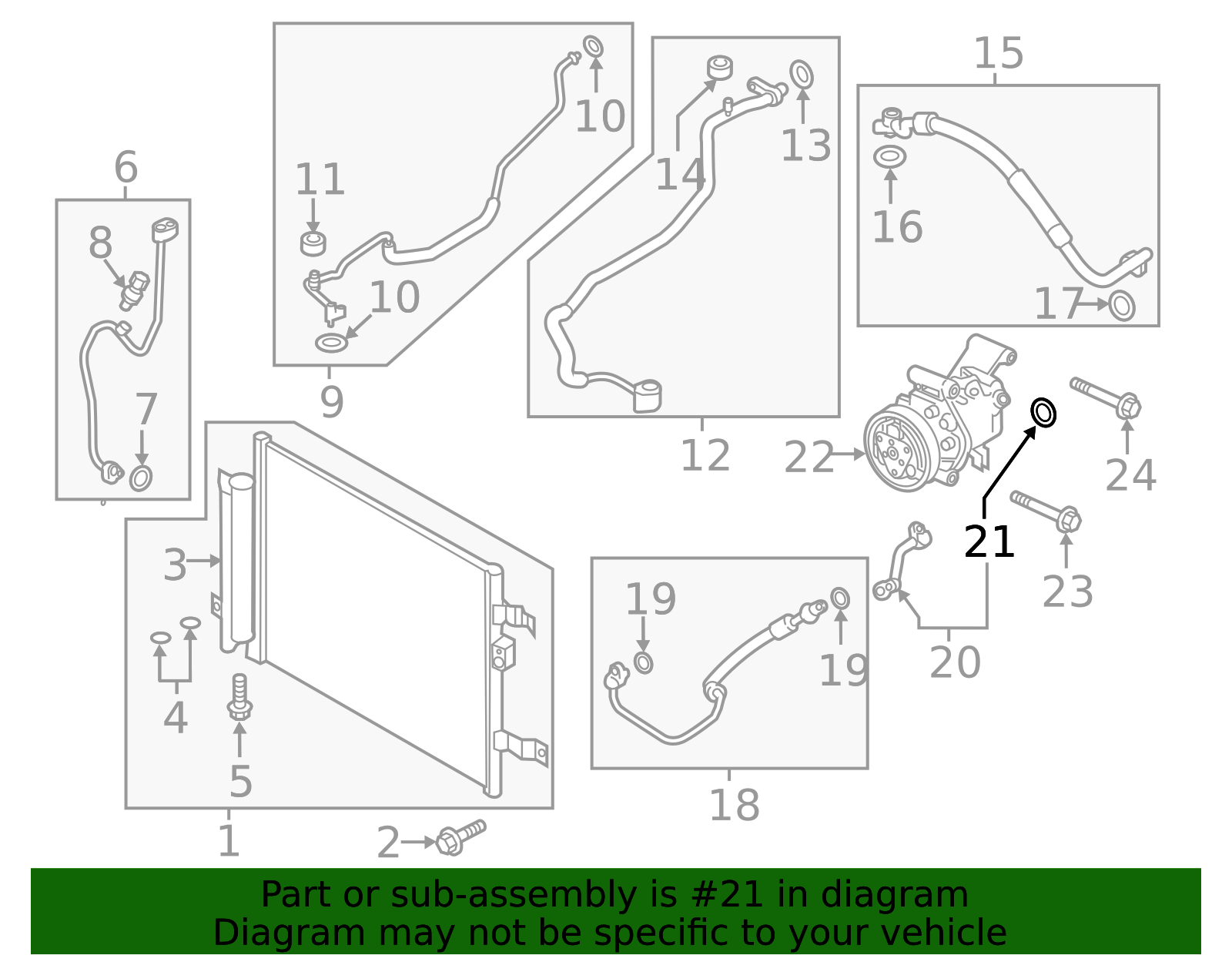 2009-2025 Mazda Front AC Hose O-Ring S33P-61-J17 | QuirkParts