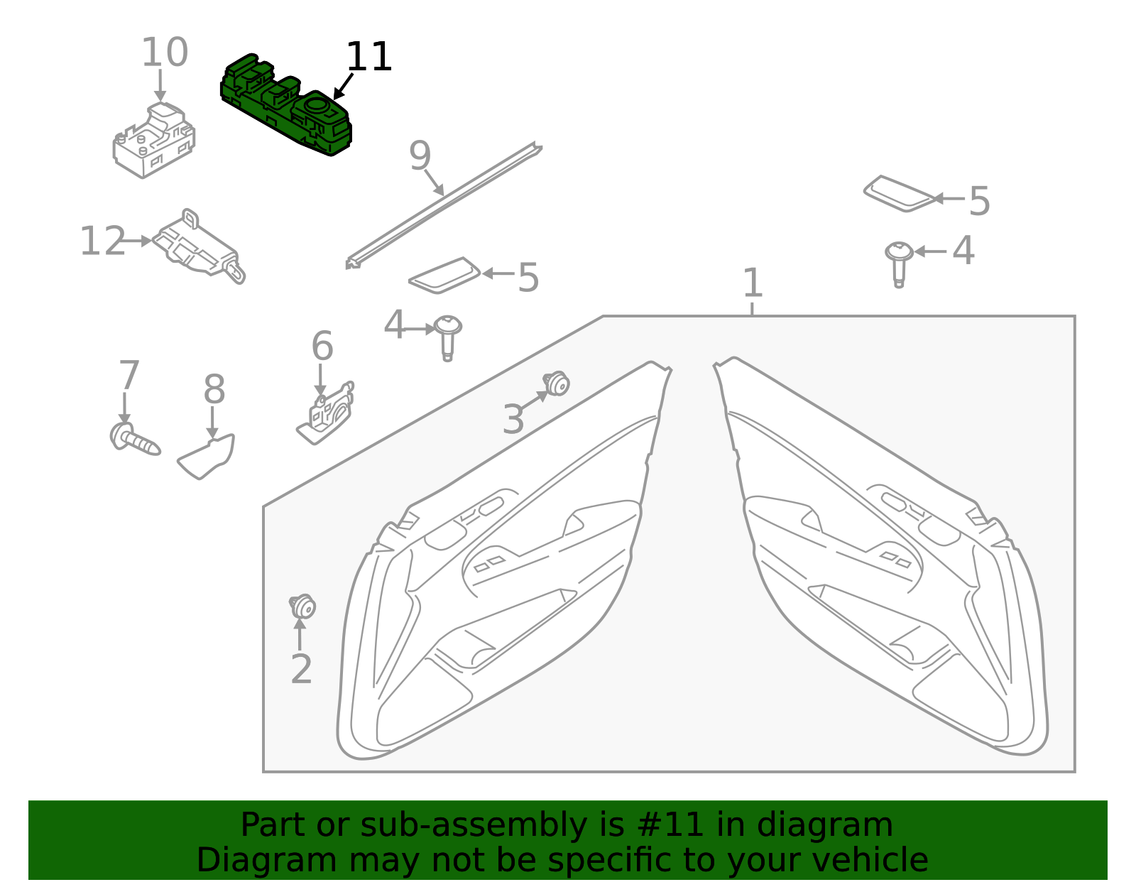 Hyundai Door Window Switch - Power Window Control - Part #93571-G9105 ...