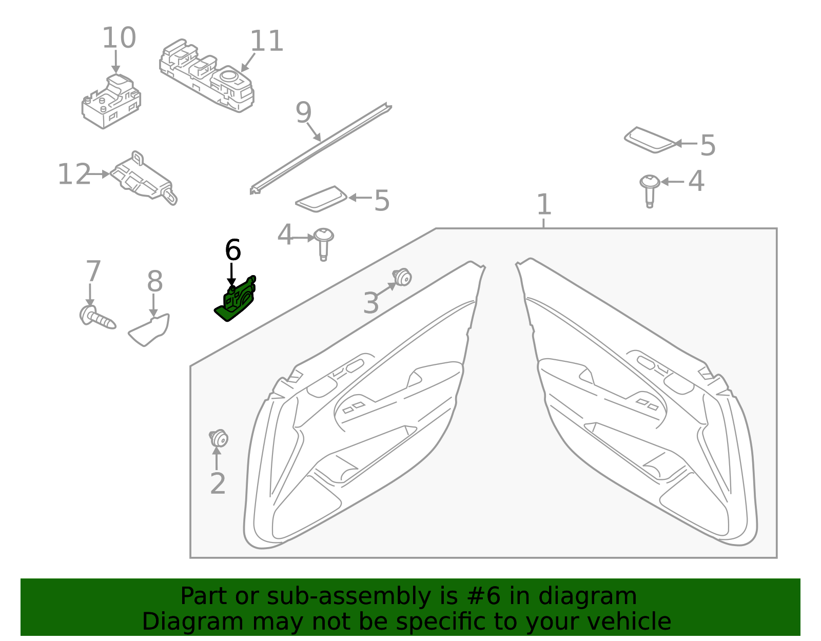 Hyundai - 82610-G9000-VCA - Handle, Inside - 2019-2025 Genesis G70 ...