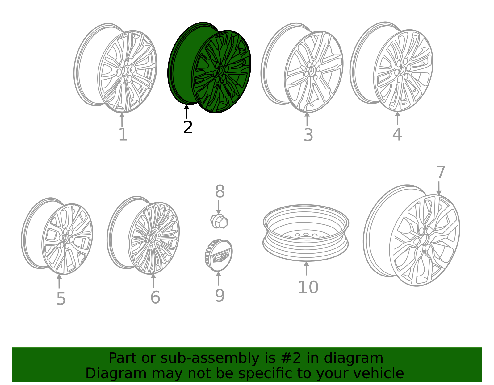 2017-2022 Cadillac 20" Wheel, 6-Spoke, Polished No Longer Available as ...
