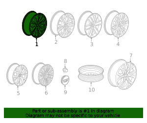 2020-2025 Cadillac XT5 18x8 Aluminum Wheel 84180450 | Shop Matick Buick GMC