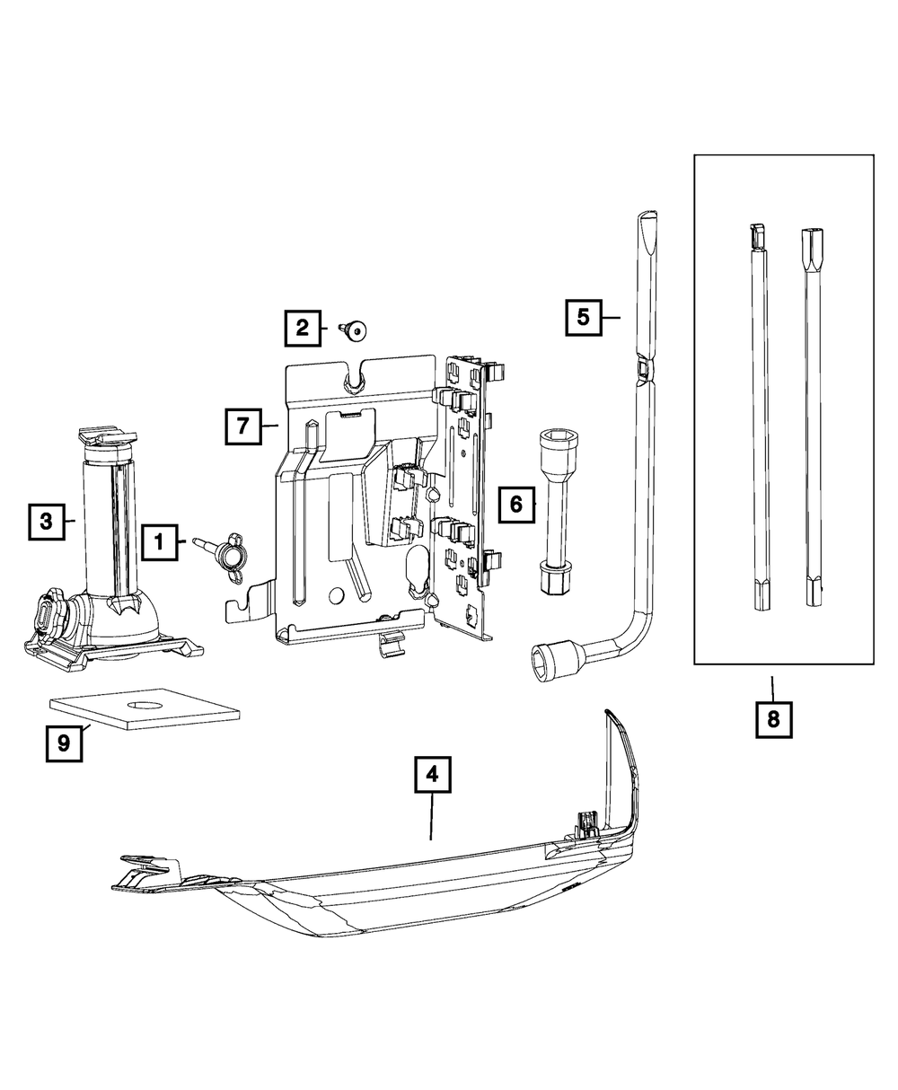 Wheel Lug Wrench for Mopar 68086359AA | Mopar OEM Parts Counter