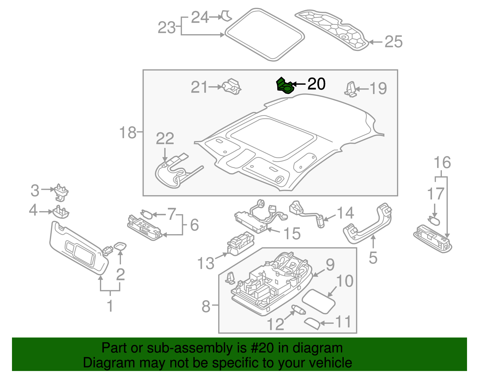 8K9-867-289 - Headliner Clamp 2009-2020 Audi | Audi OEM Parts