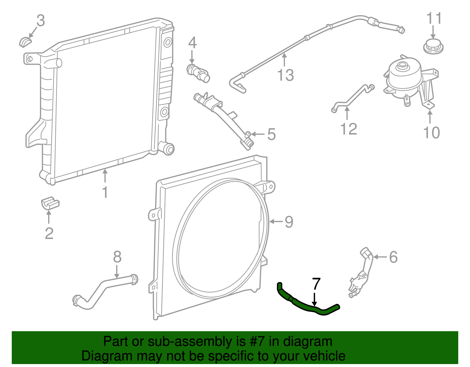 2001-2011 Ford Ranger Motorcraft™ Engine Coolant Bypass Hose KM-4803 ...