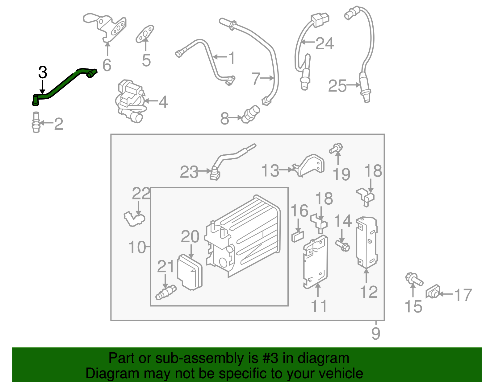 2009-2010 Ford F-150 Vent Hose 7C2Z-6A664-A | GetOEMParts.com