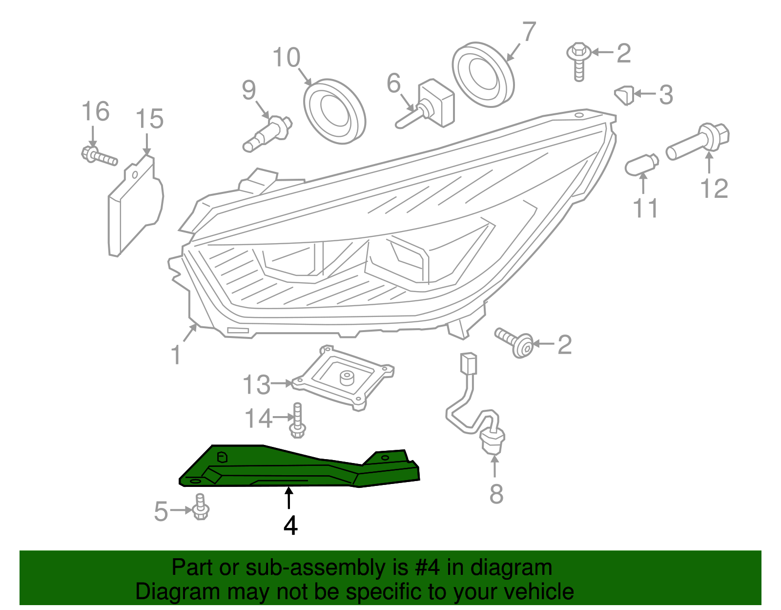 2017-2019 Ford Escape Support Bracket GJ5Z-17C973-A | Ford OEM Parts Outlet