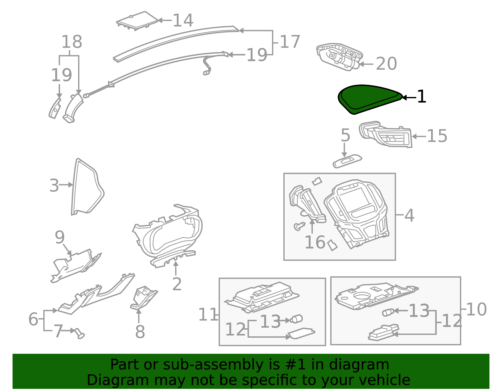 09060980 - High-Quality Light Neutral Instrument Cluster Trim Panel for ...