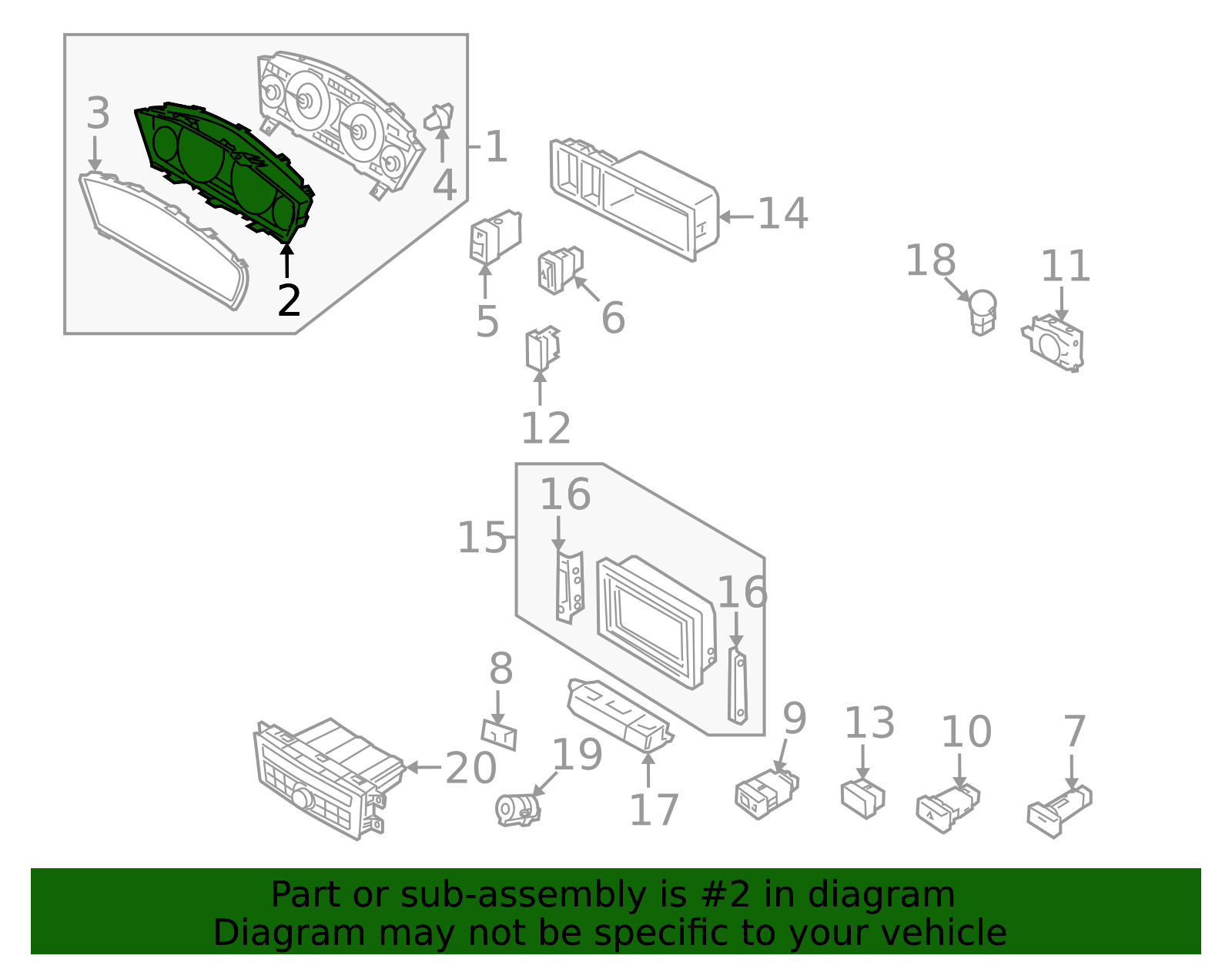 94360-3F200 - Cluster Panel 2007-2009 Kia Amanti | Kia.Parts Store