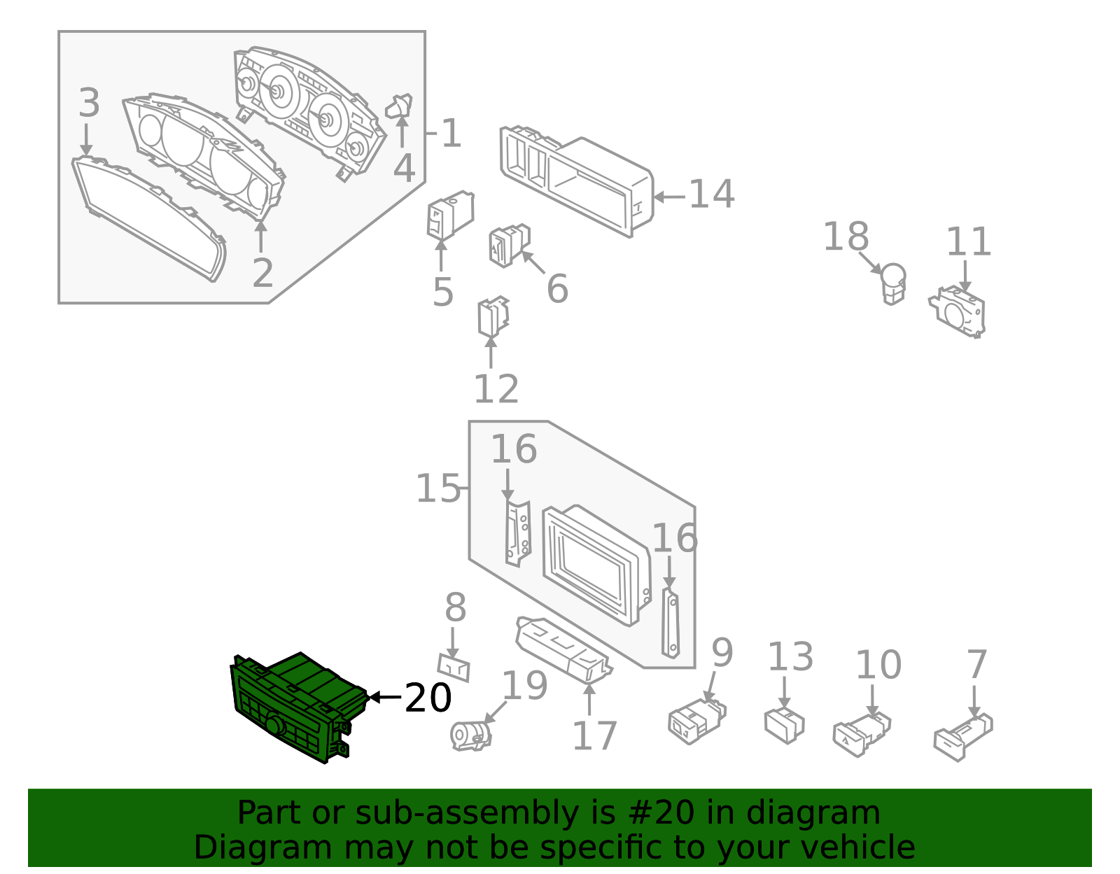 97250-3F70095 - Dash Control Unit 2007-2009 Kia Amanti | Kia.Parts Store