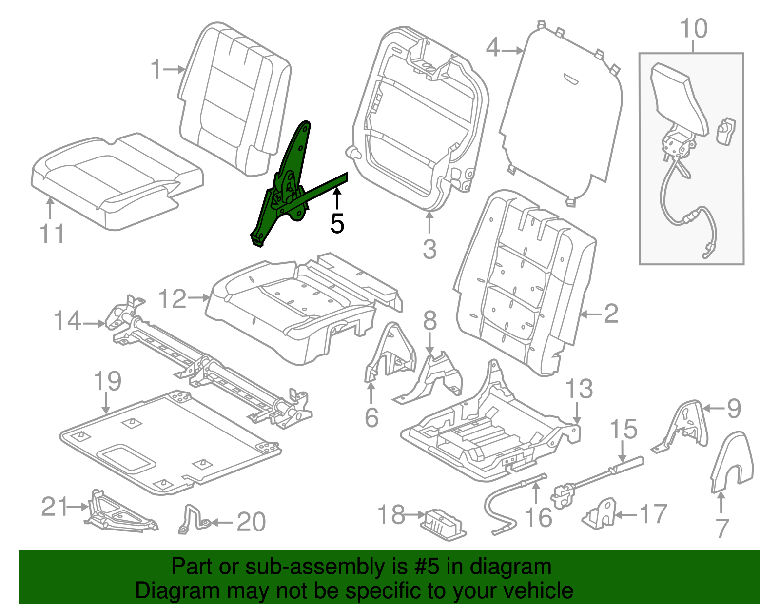 BB5Z-78613D60-A - 2011-2015 Ford - Upper Latch | Sunrise Ford Parts