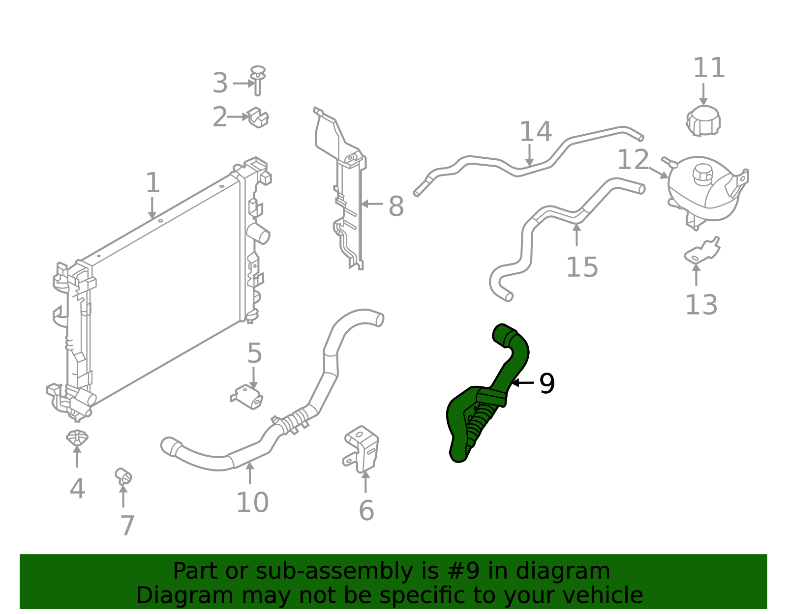21501-5RB0B - Upper Hose 2020-2025 Nissan Versa | Official Nissan Parts ...
