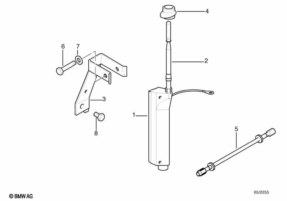 65218375159 - BMW Antenna Base F Short Rod Antenna 1993-2002 BMW ...