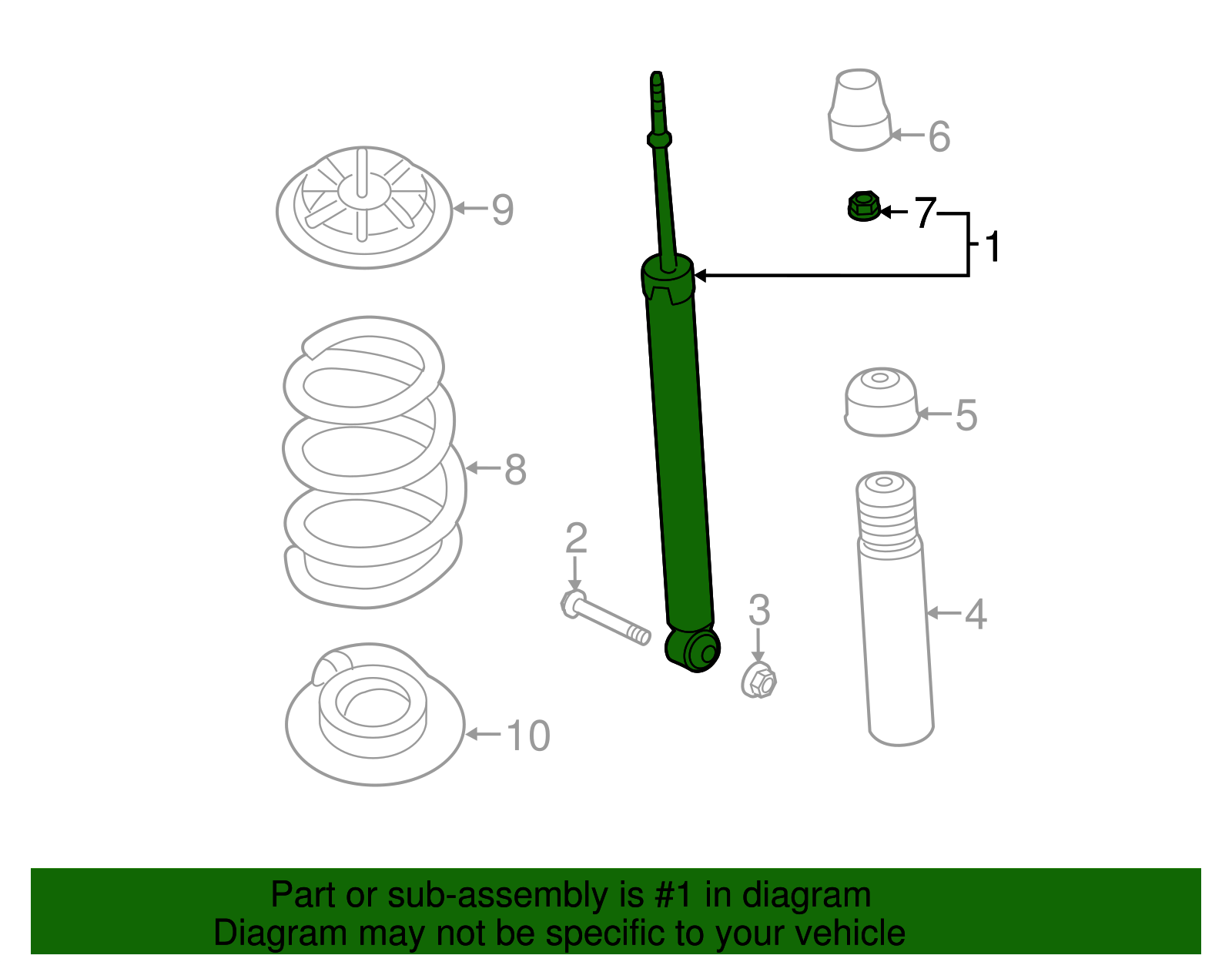 2014-2017 Nissan Juke Shock Absorber E6210-3YW1A | Team Nissan Inc.
