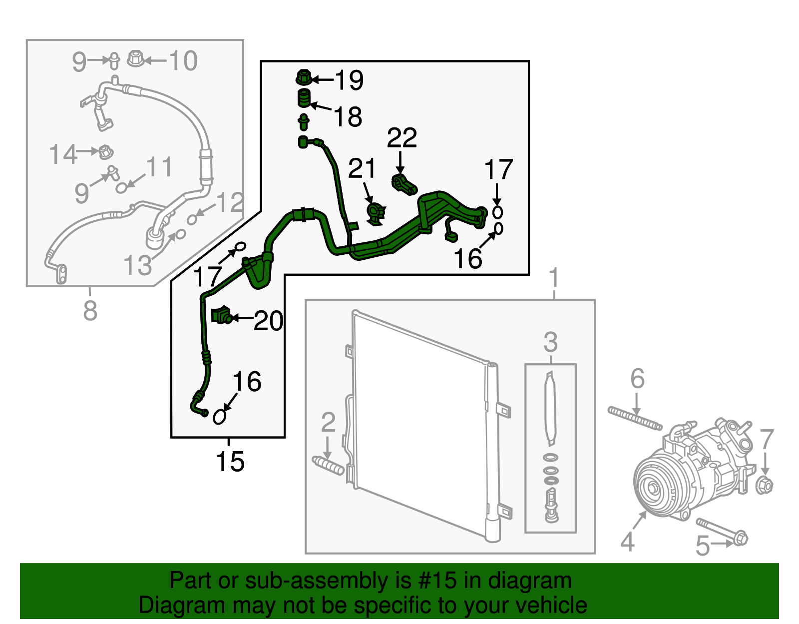 84819072 - 2018-2024 Chevrolet - Air Conditioning Refrigerant Heat ...