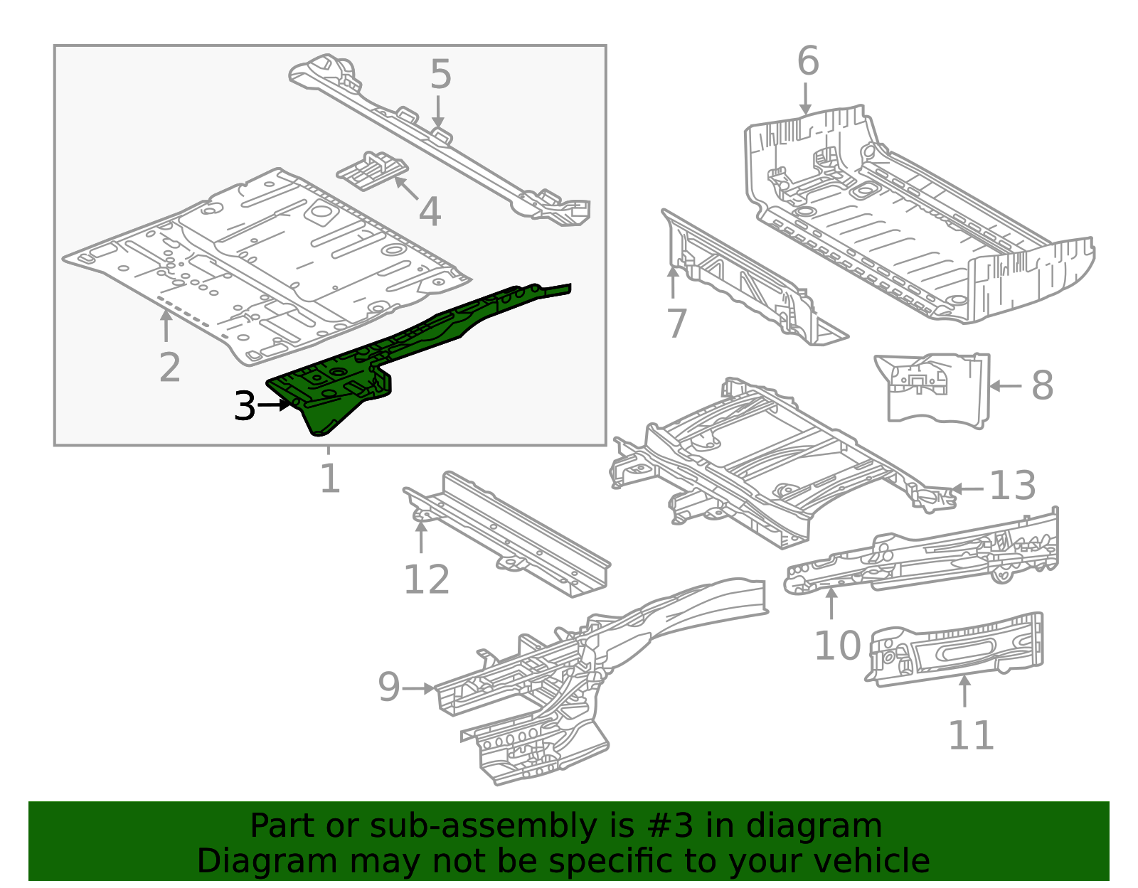 Genuine Official Toyota Floor Extension part# 58243-08020 for 2021-2025 ...