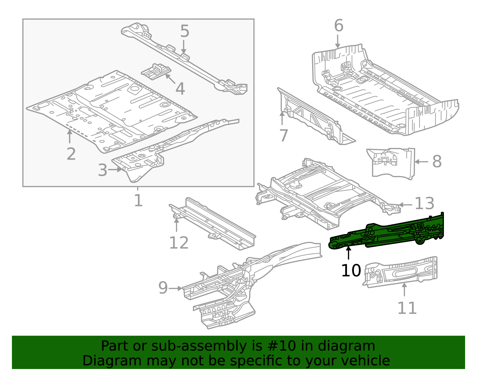 2021-2024 Toyota Sienna Rail Extension 57604-08030 | Toyota Parts Center