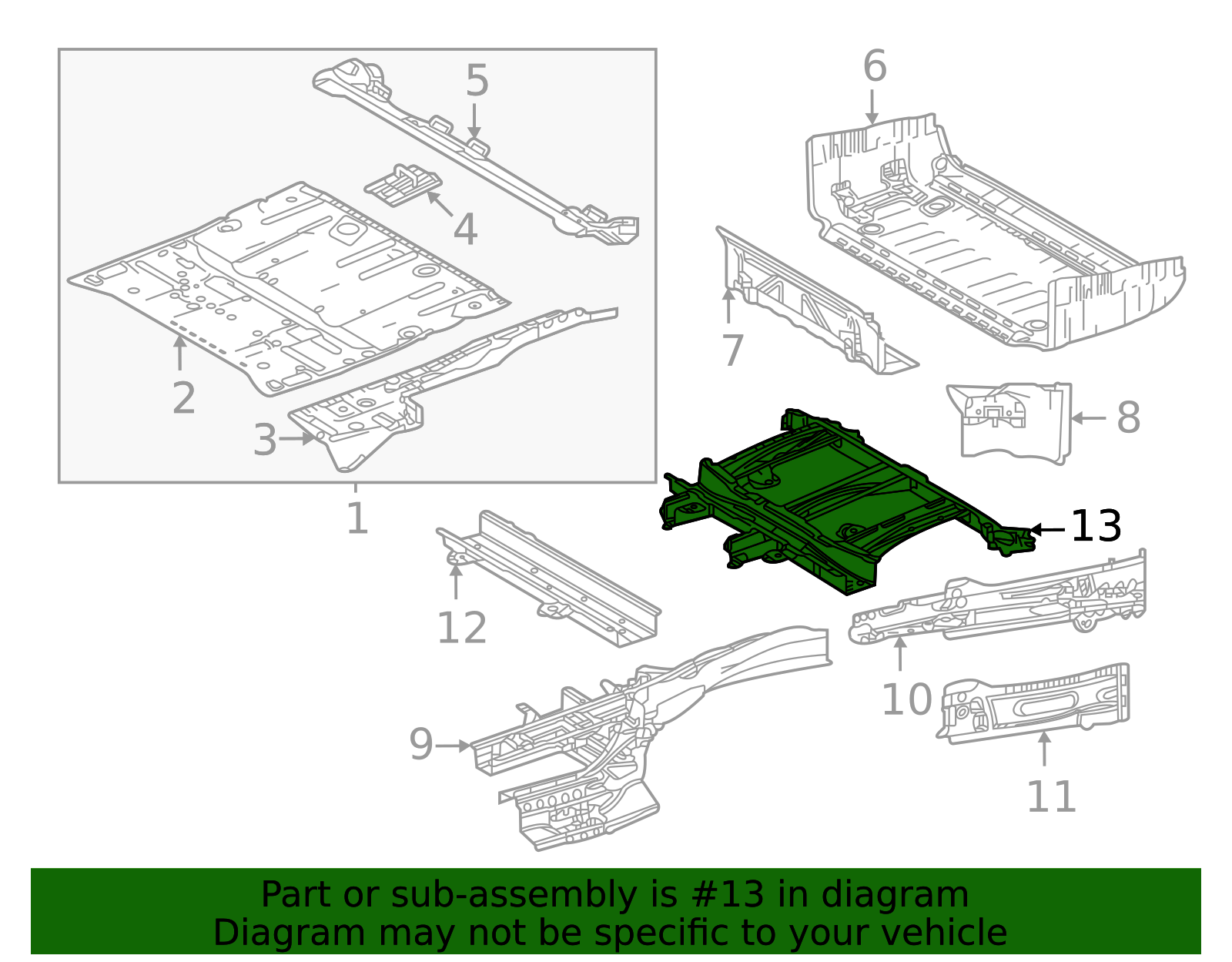 2021-2025 Toyota Sienna Rear Cross-Member 57606-08060 | Toyota Parts Center