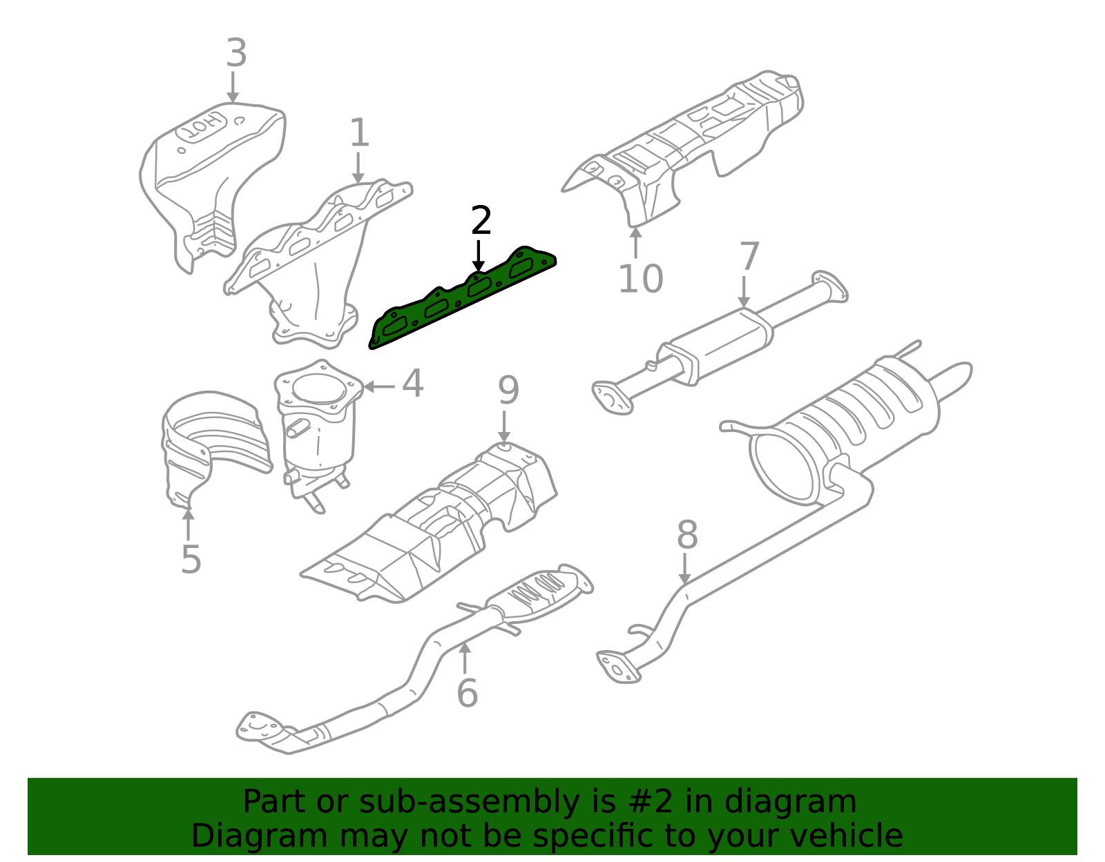 1992-2005 Hyundai Manifold Gasket 28521-33020 | MotorMotor