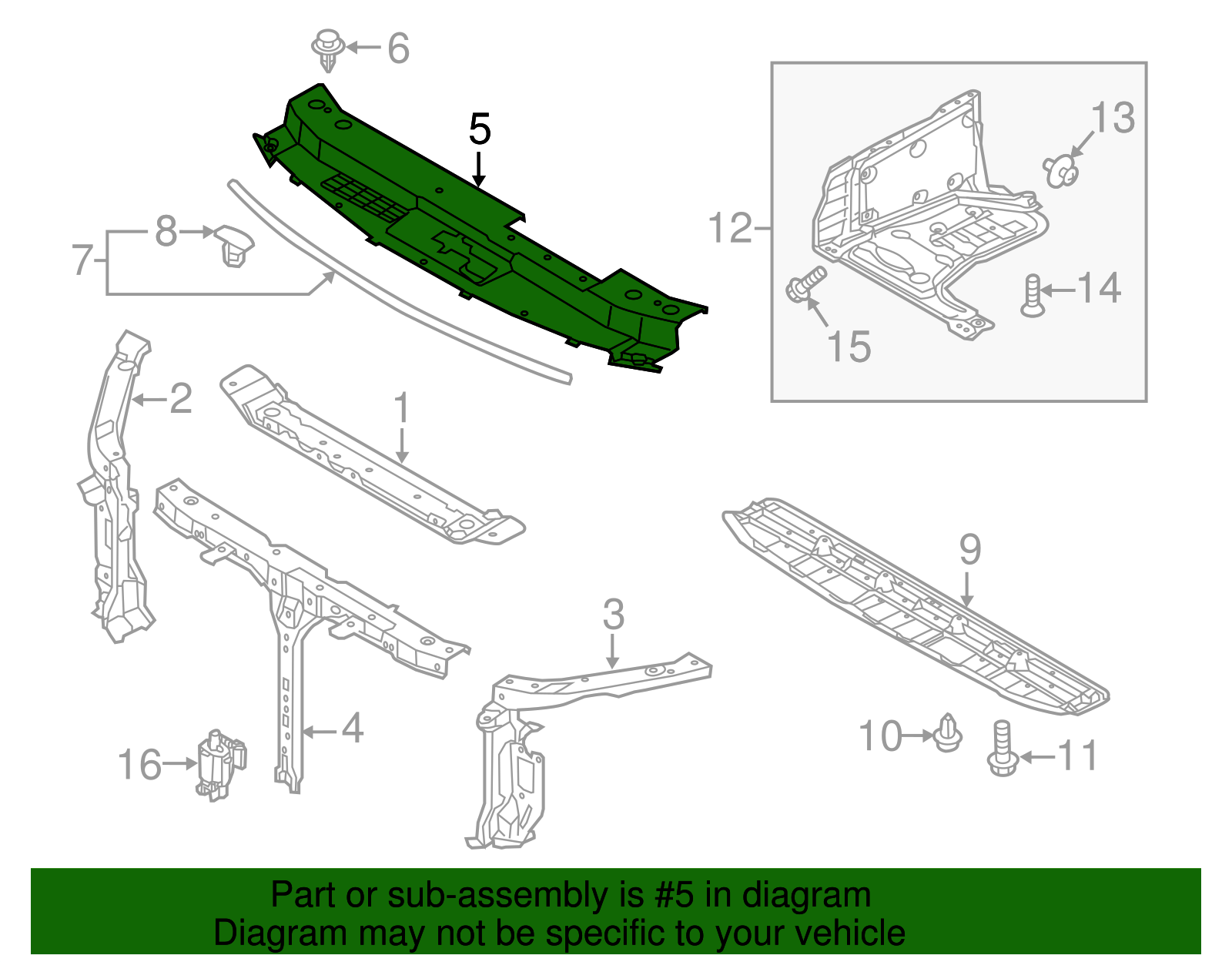 2014-2016 Kia Cadenza Sight Shield 86361 3R500 | OEM Parts Online