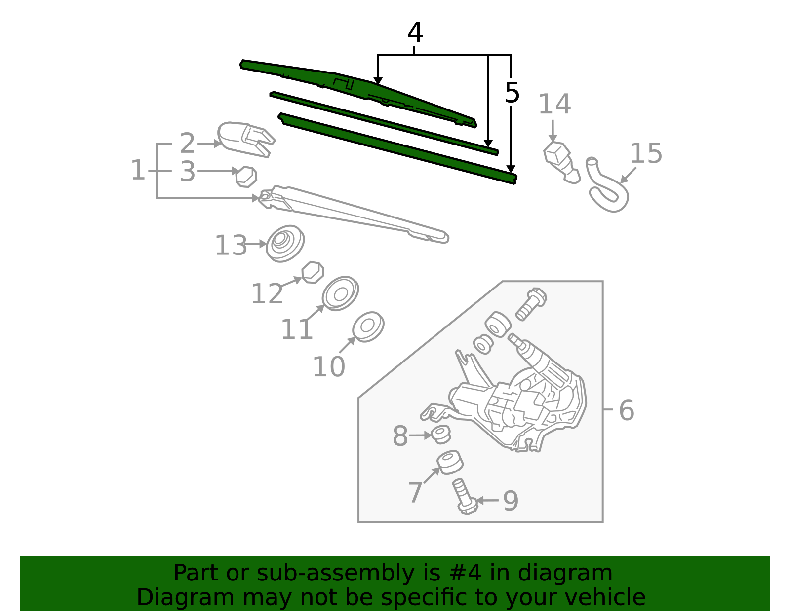 2007-2011 Honda CR-V Wiper Blade 76730-SFA-003 | Honda Factory Parts